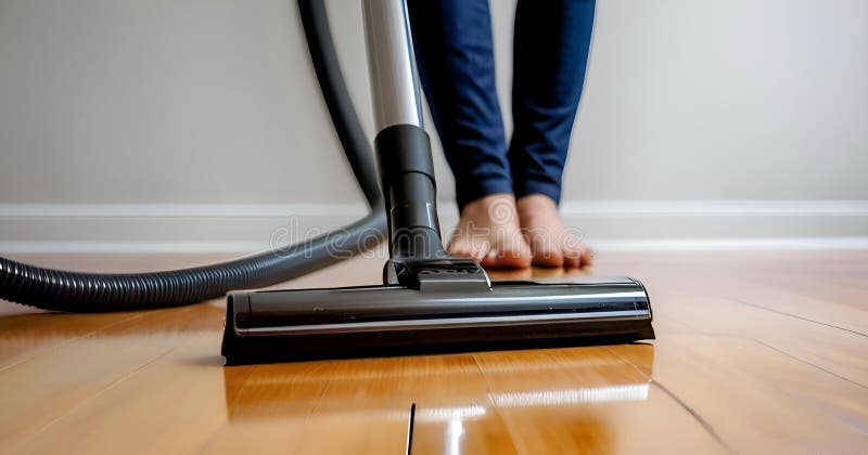 Closeup of Vacuuming at Home Stock Illustration - Illustration of home ...