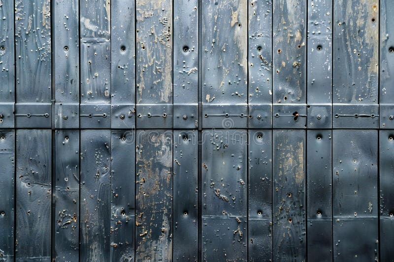 Closeup of Vertical Metal Panel Texture, Grey Horizontal Lines, Top ...