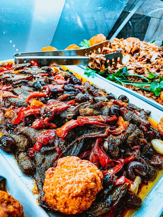 Closeup Vertical Shot of Eastern Dishes on a Shelf Stock Image - Image ...