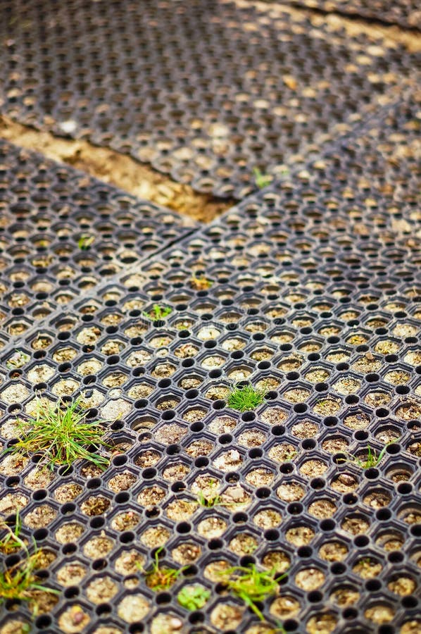 Closeup Vertical Shot of a Rubber Mat on a Brown Sand Stock Image ...