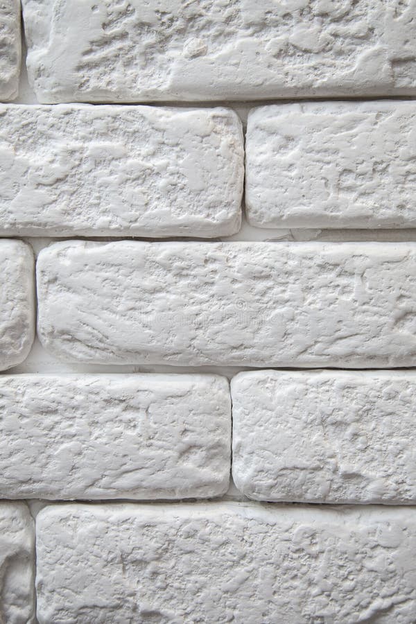 Closeup Vertical Shot of White Rectangular Bricks Stock Photo - Image ...