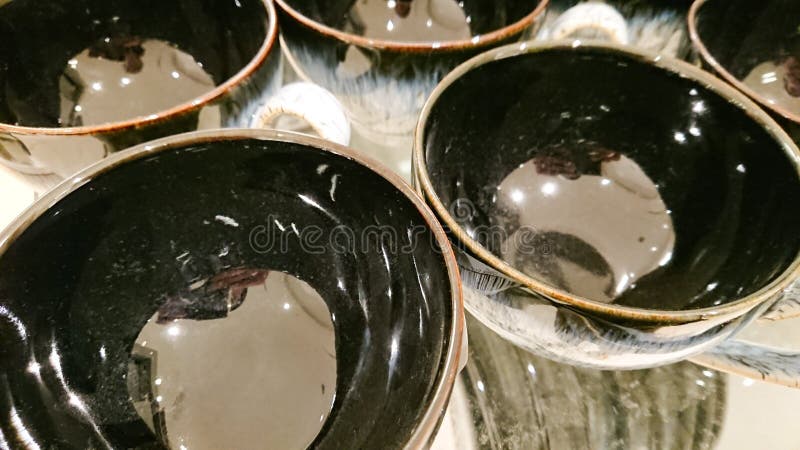 Shiny tea cups stock photo. Image of shiny, closeup - 138264964