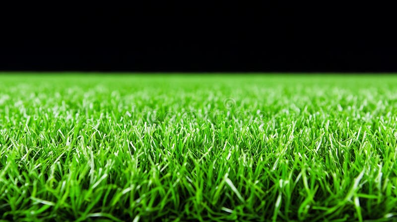 Closeup Vibrant Green Grass Texture Against Black Background Stock ...
