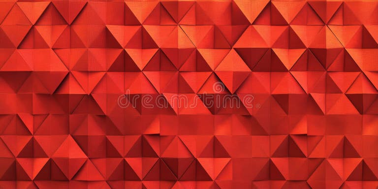 A Closeup of a Vibrant Red Triangle Pattern on a Wall Stock Photo ...