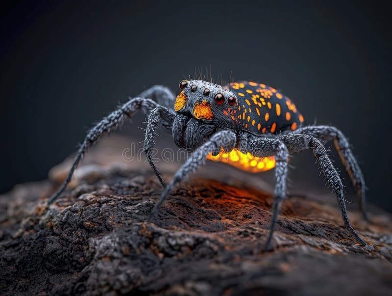 Closeup of a Vibrant Spider with Orange Spots Showcasing Unique ...