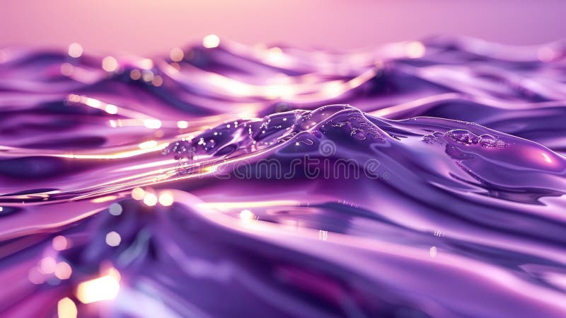 Mesmerizing Abstract Purple Liquid Waves Shimmer with Glimmering ...