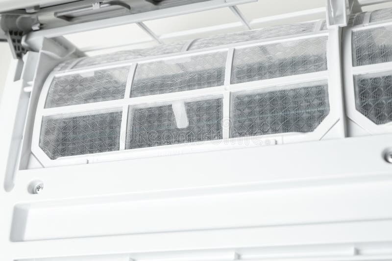Closeup View of Air Conditioner As Background. Modern Technology Stock ...