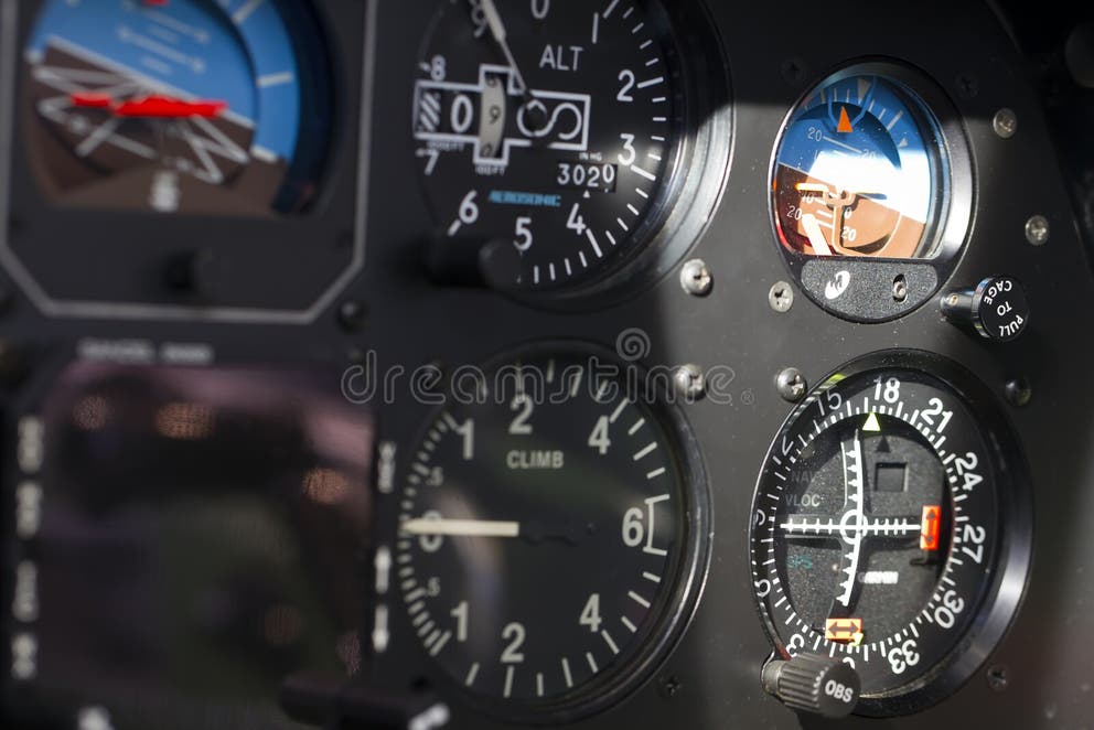 Closeup View of an Aircraft Panel Stock Photo - Image of chopper ...