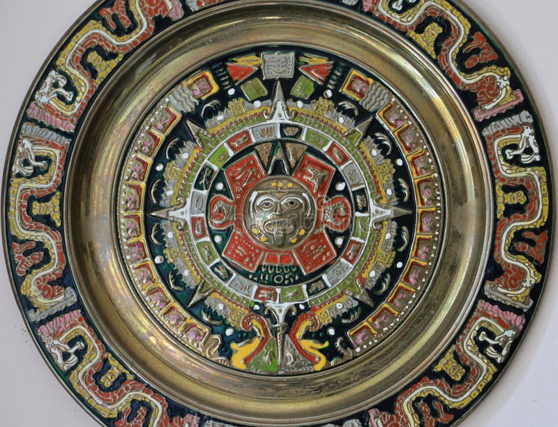 Closeup of a Aztec Calendar Stock Photo - Image of mexican, astronomy ...