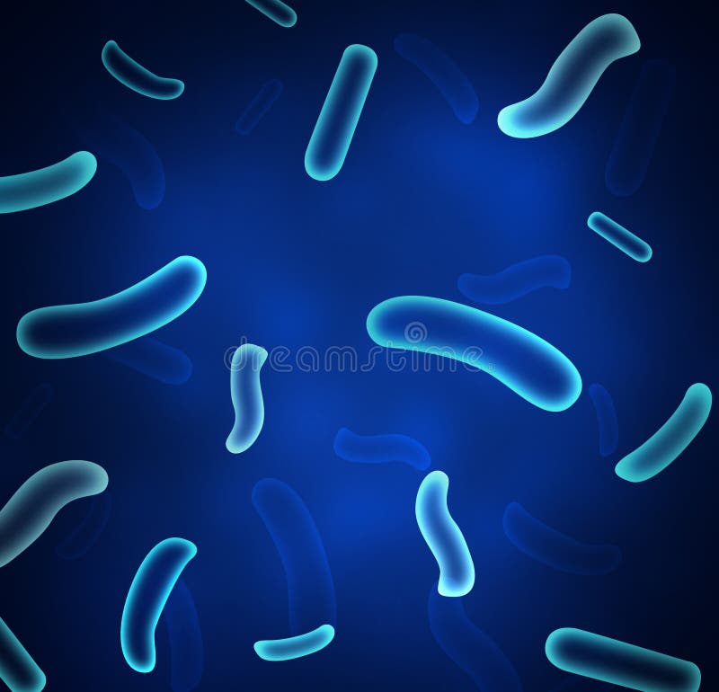 Closeup View of Bacteria Under Microscope. Illustration Stock ...