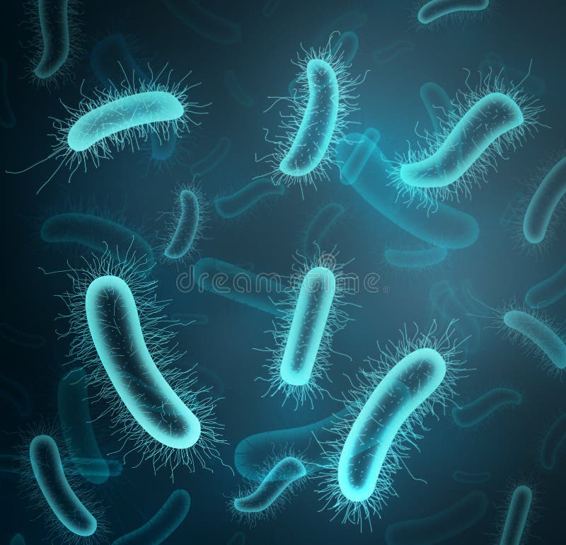 Closeup View of Bacteria Under Microscope. Illustration Stock ...