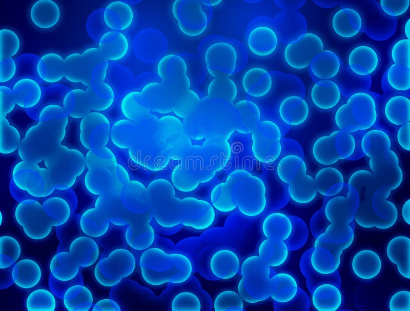 Closeup View of Bacteria Under Microscope. Illustration Stock ...