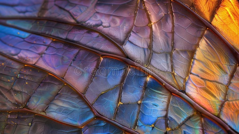 A Closeup View of a Bionic Insect Wing Texture Featuring Intricate ...