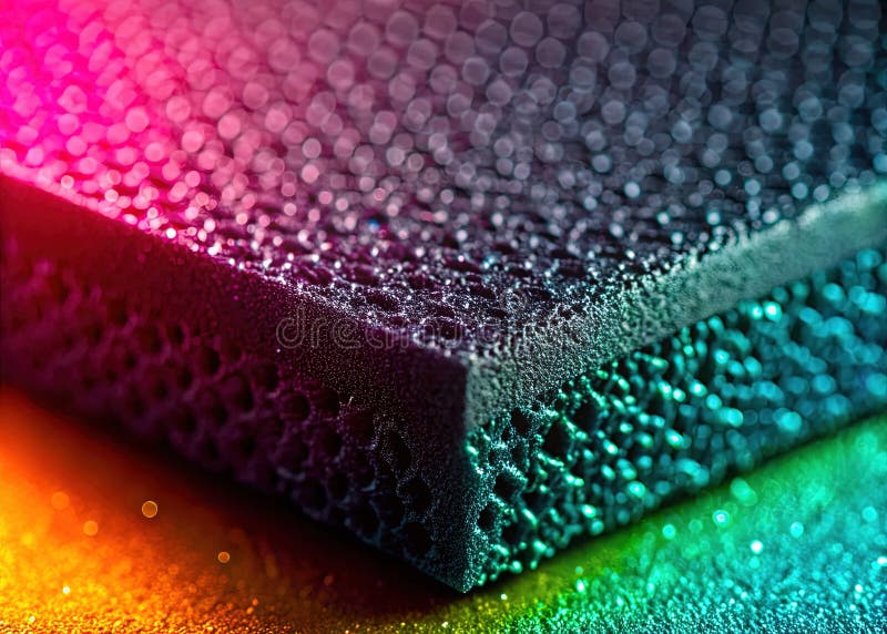 Closeup View of Black Expanded Polyethylene Foam Packaging Material ...