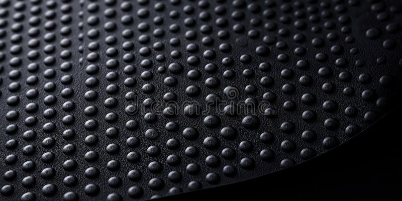 Closeup View of Black Rubber Surface Texture. Repeating Pattern of ...