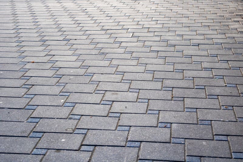 A Closeup View of a Brick Pavement with a Diagonal Pattern Stock Image ...
