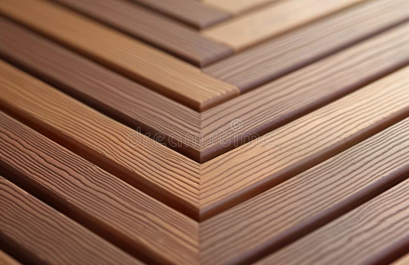 Closeup View of Brown Composite Decking Material. Modern Design with ...