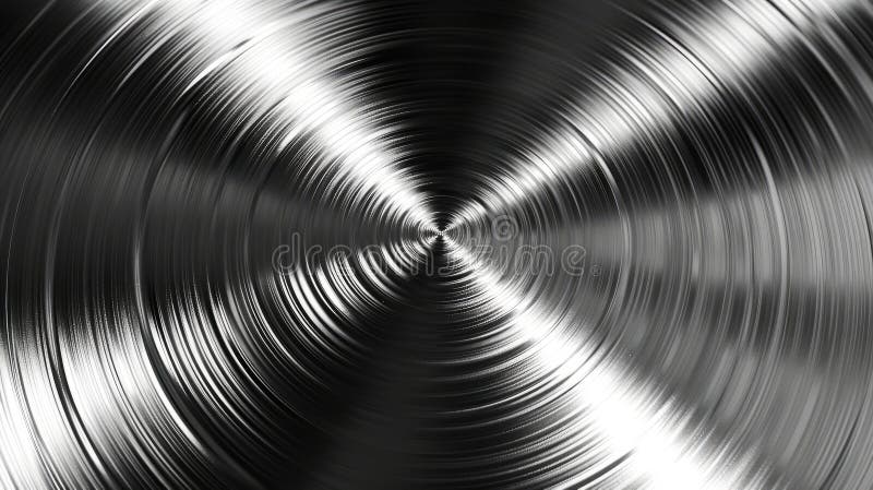 Closeup View of Brushed Stainless Steel Texture with Circular Pattern ...