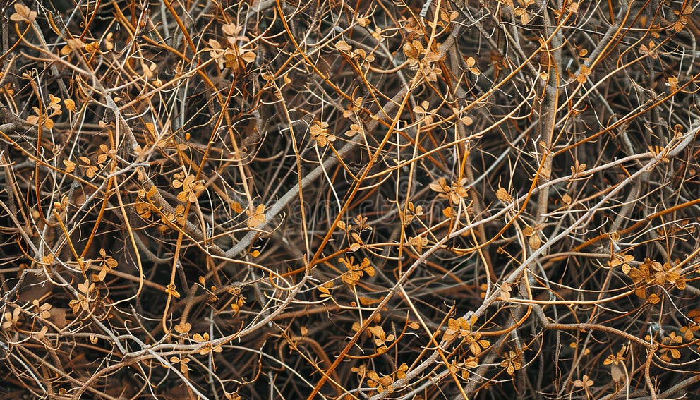 Closeup View of Bush with Bare Twigs Outdoors Stock Image - Image of ...