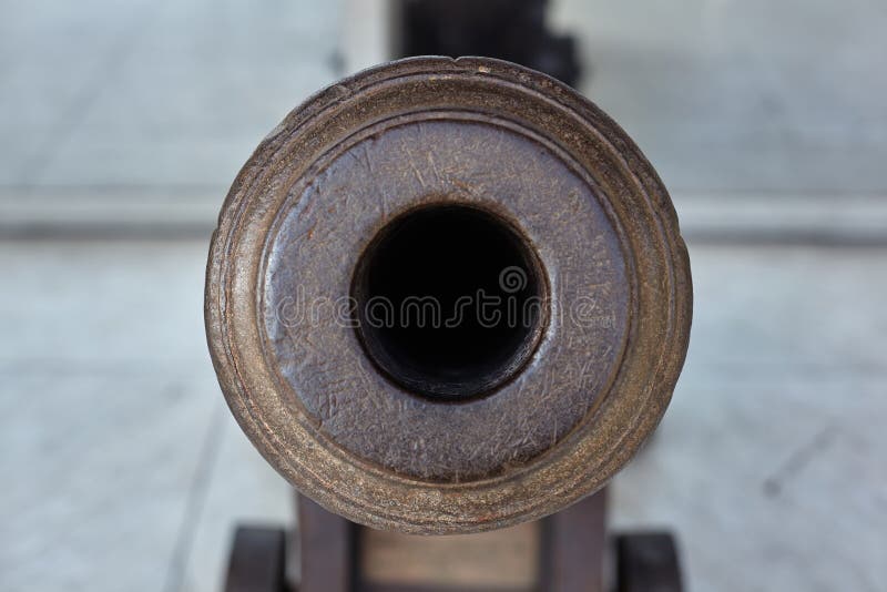 Closeup view of a cannon stock image. Image of outdoor - 168690489