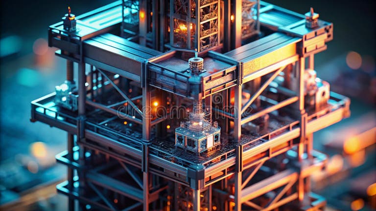 Closeup View of a Cellular Network Towers Isometric Antenna Array ...
