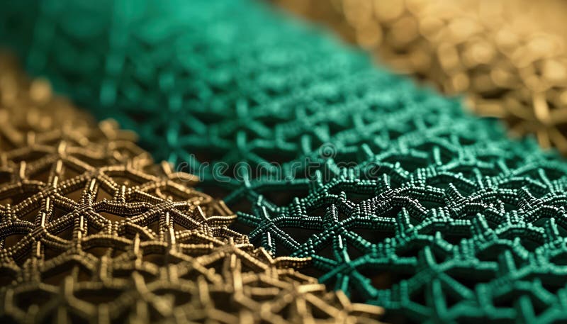 Closeup View of Colorful Porous Structure. Interconnected Metal Plastic ...