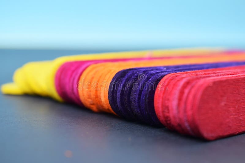 Closeup View of Colourful Ice Cream Sticks Making Background Stock ...
