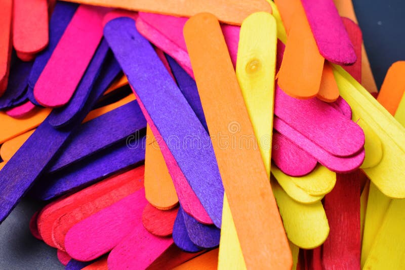 Closeup View of Colourful Ice Cream Sticks Making Background Stock ...
