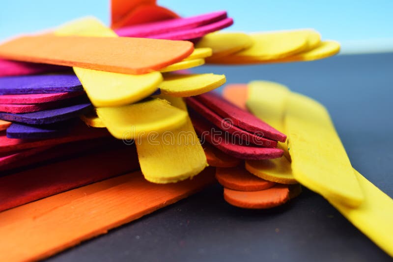 Closeup View of Colourful Ice Cream Sticks Making Background Stock ...