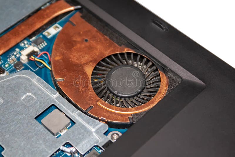 Closeup View of the Cooler Inside the Laptop Stock Photo - Image of ...