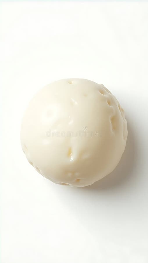 Closeup View of a Creamy White Substance on a Plain Surface Stock ...