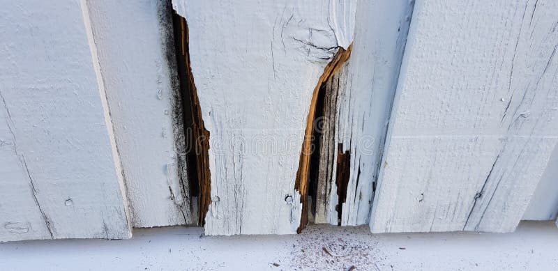 Closeup View of the Damage of a Wooden House Stock Image - Image of ...