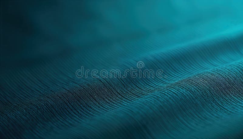 Closeup View of Deep Teal Textile. Textured Surface Shows Ribbed ...