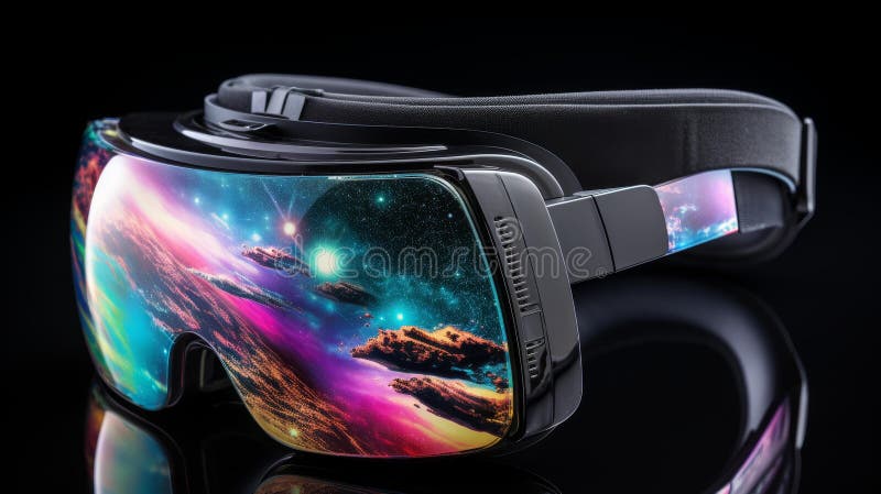 Closeup View of a Detailed Virtual Reality Headset Texture, Showcasing ...
