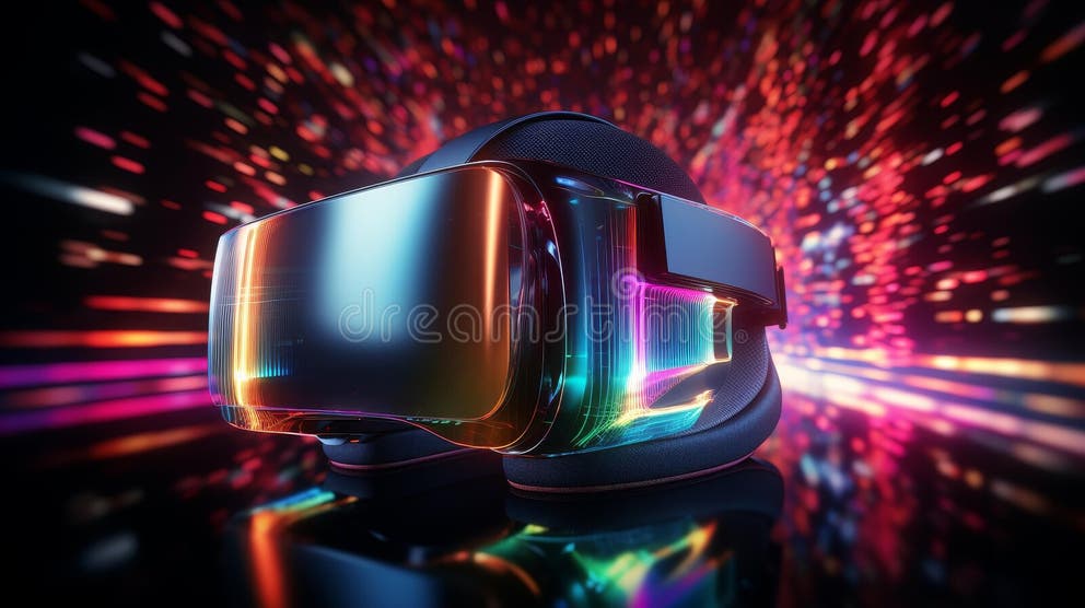 Closeup View of a Detailed Virtual Reality Headset Texture, Showcasing ...