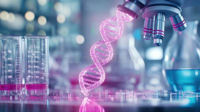 A Closeup View of a DNA Double Helix, Showcasing Its Intricate ...