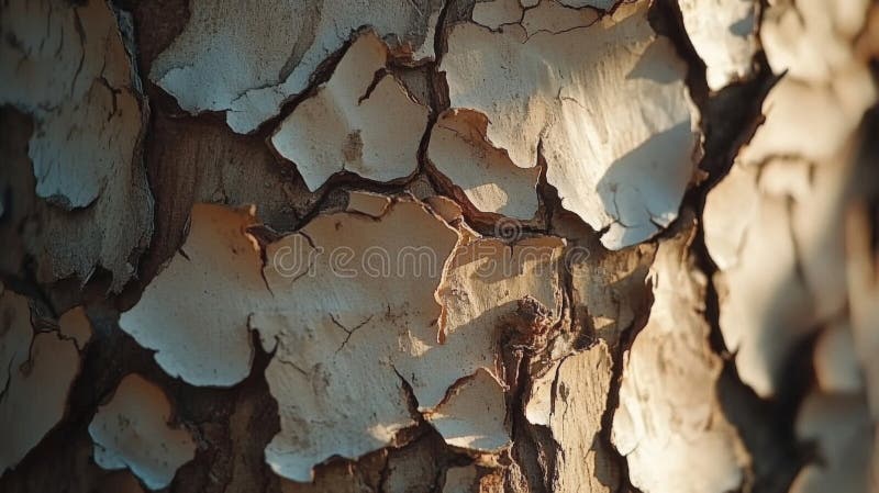 Closeup View of Flaking Tree Bark Texture Stock Illustration ...