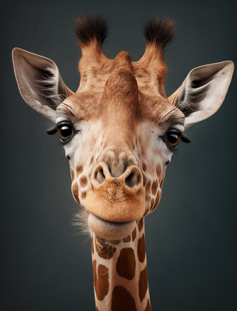 Giraffe Closeup View Stock Illustrations – 923 Giraffe Closeup View ...