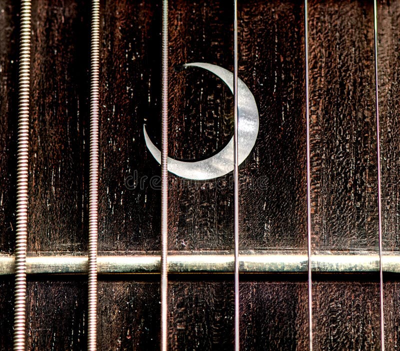 Closeup View of a Guitar Fretboard and Inlay Stock Photo - Image of ...