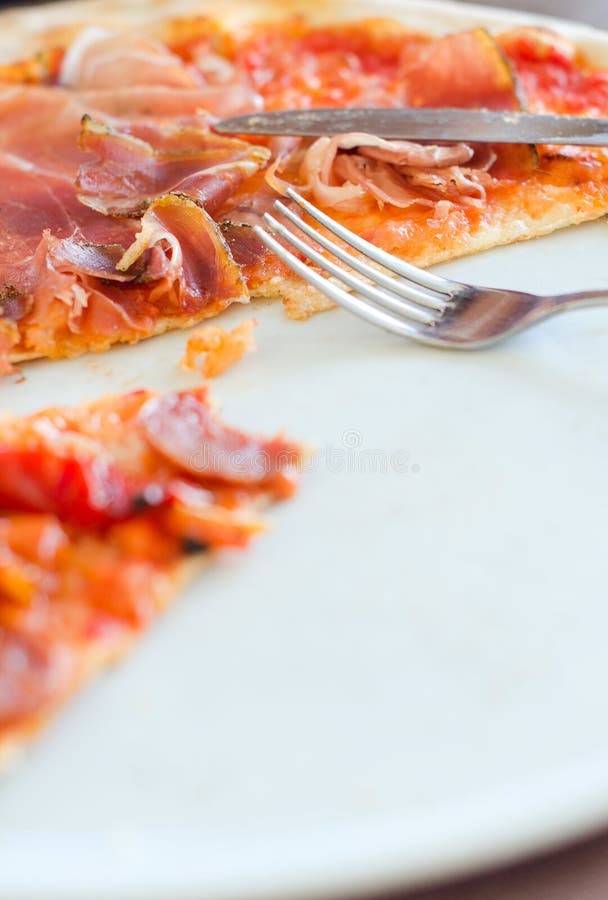 Closeup view of half pizza stock photo. Image of natural - 35925958