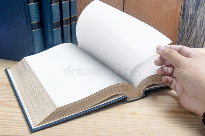 Closeup View of Hand Open the Book Stock Image - Image of abstract ...