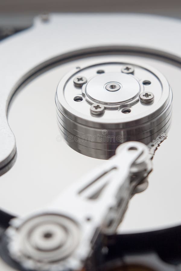 Closeup View of Hdd Cylinder Stock Image - Image of backup, harddisk ...