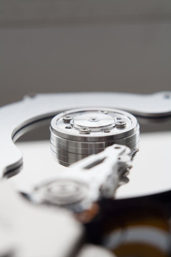 Closeup View of Hdd Cylinder Stock Photo - Image of equipment, hardware ...