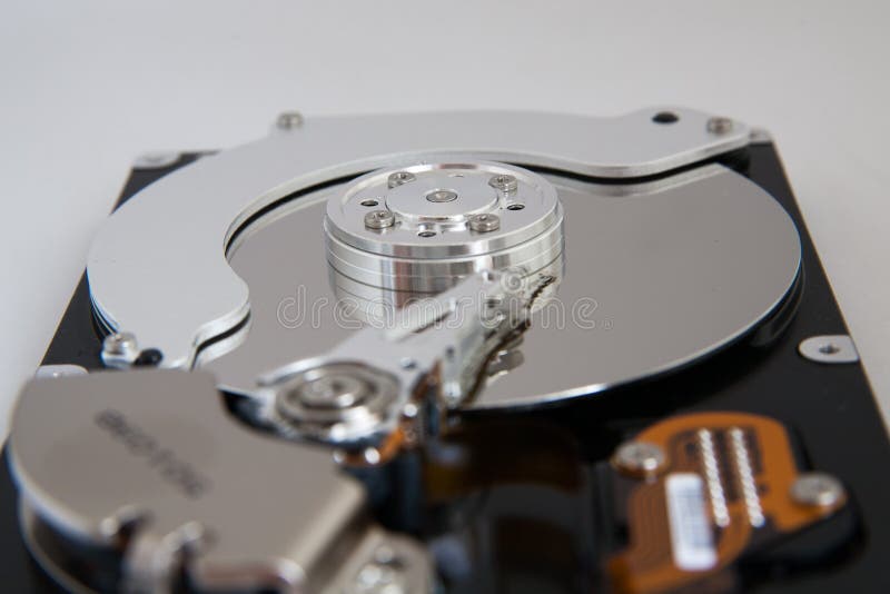 Closeup View of Hdd Cylinder Stock Photo - Image of equipment, hardware ...