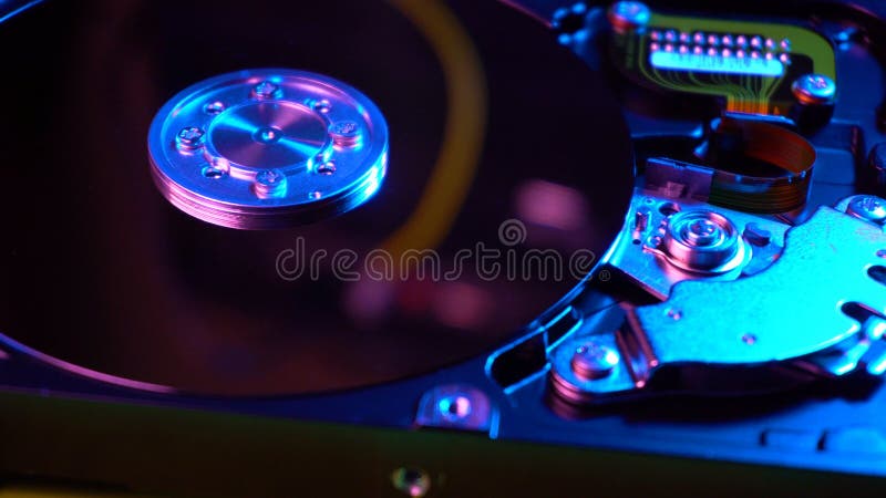 Closeup View on HDD Hardware without Cover Stock Photo - Image of ...