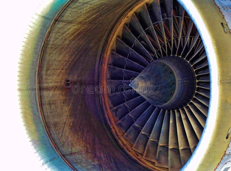 Giant Aircraft Engine stock image. Image of motor, speed - 121353401