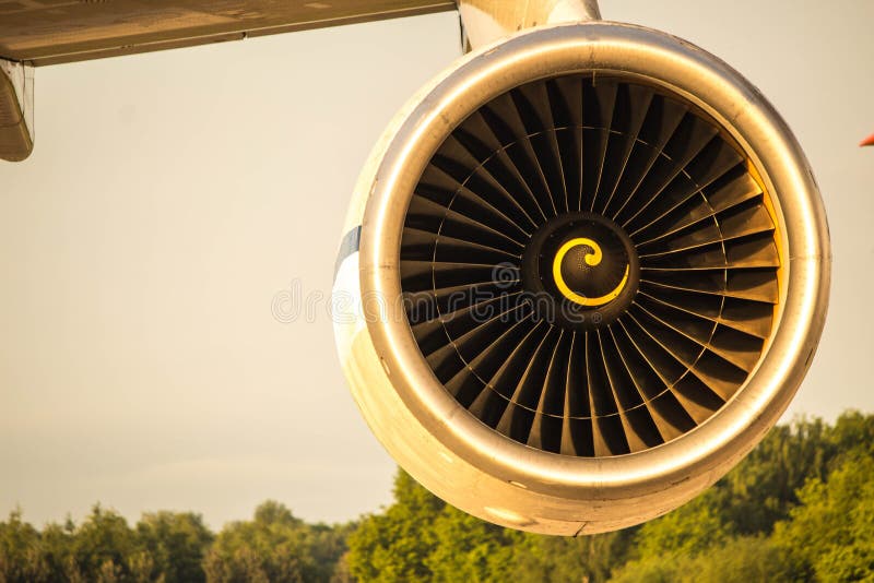 Giant Aircraft Engine stock image. Image of engineering - 121363723
