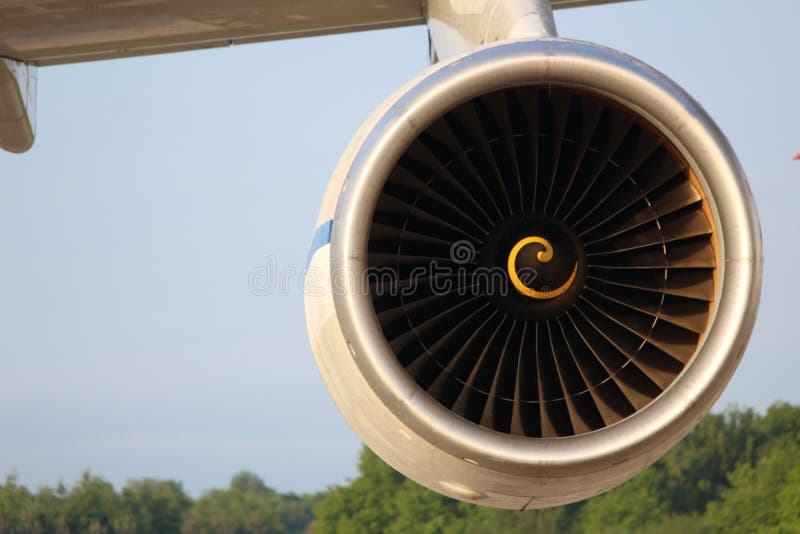 Giant Aircraft Engine stock image. Image of motor, speed - 121353401