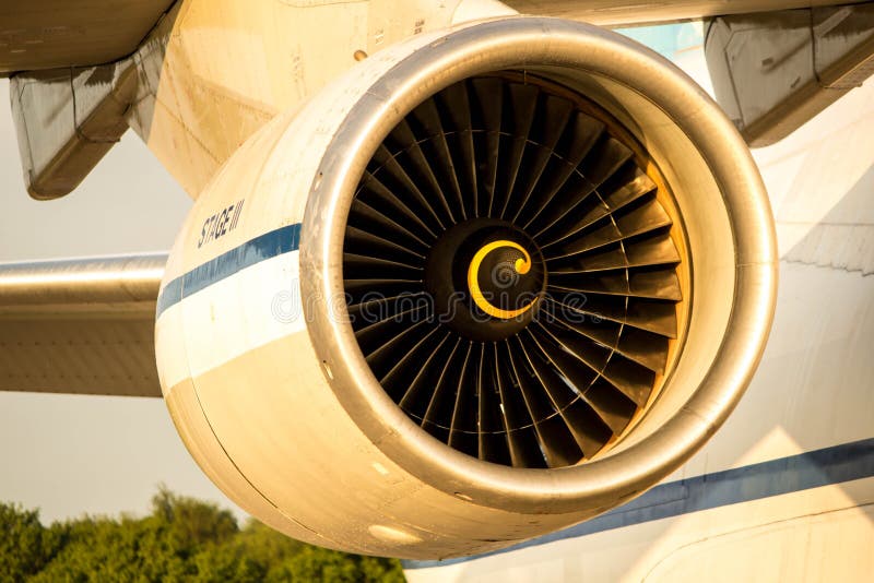 Giant Aircraft Engine stock photo. Image of transport - 121363746