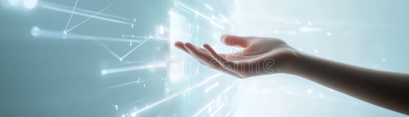 Seamless Connection, Hand Interacting with a Digital Interface in the ...